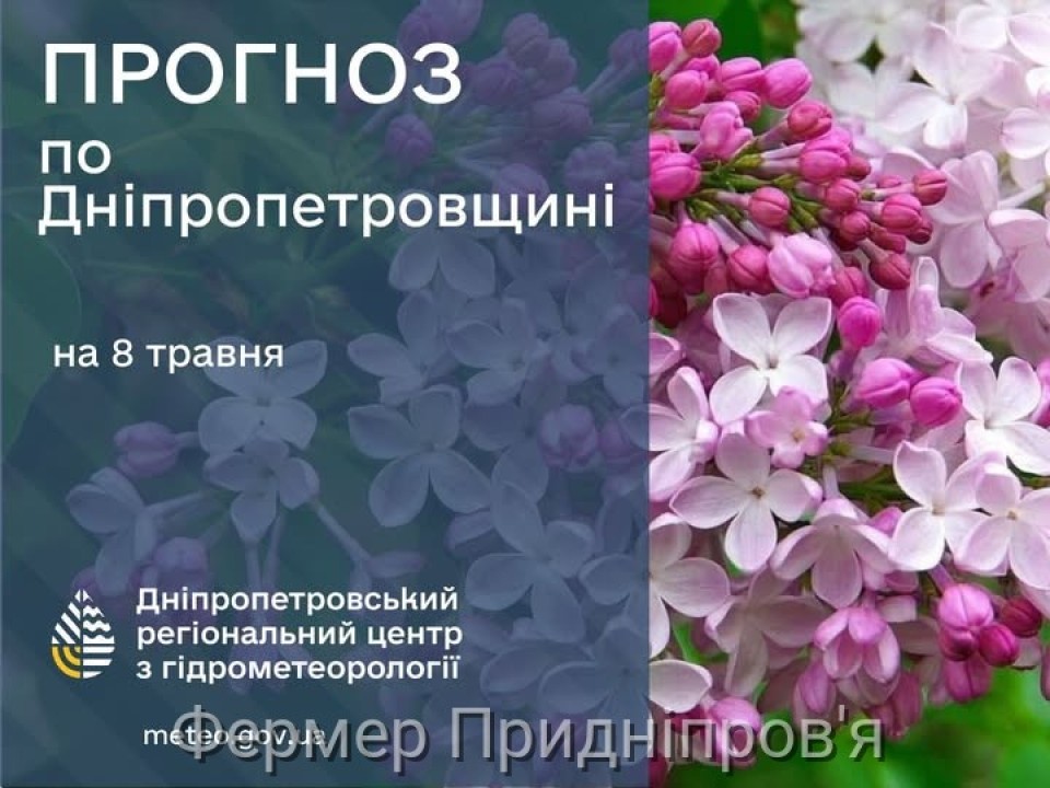 Погода у Придніпров'ї 8 травня новини - Фермер Придніпров'я